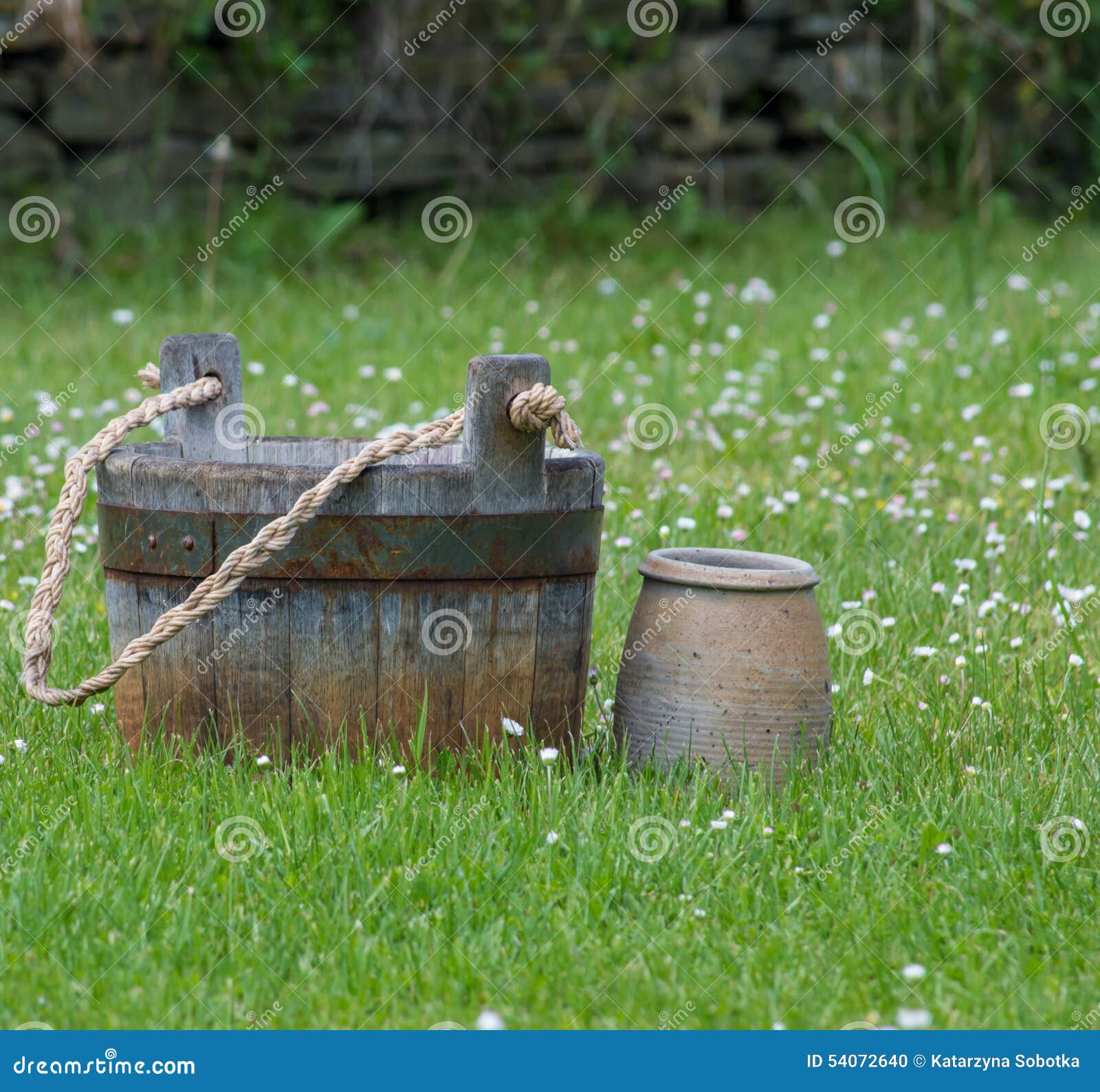 Two rustic containers stock photo. Image of country, vessel - 54072640