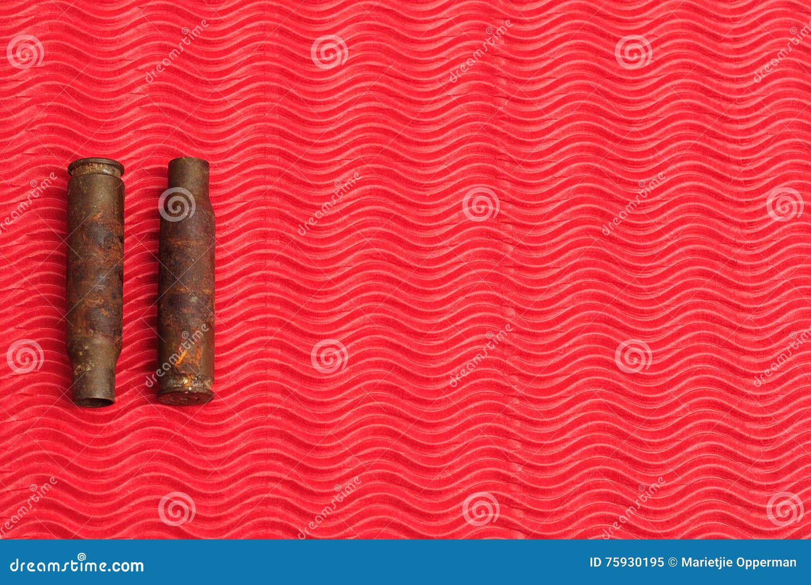Two rusty bullet shells stock image. Image of criminal - 75930195