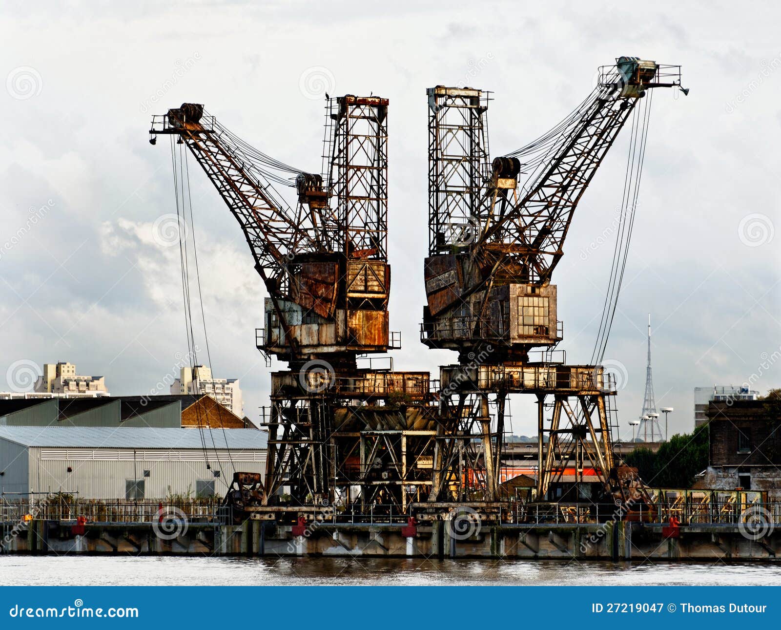 Two rusty cranes stock image. Image of cranes, england - 27219047
