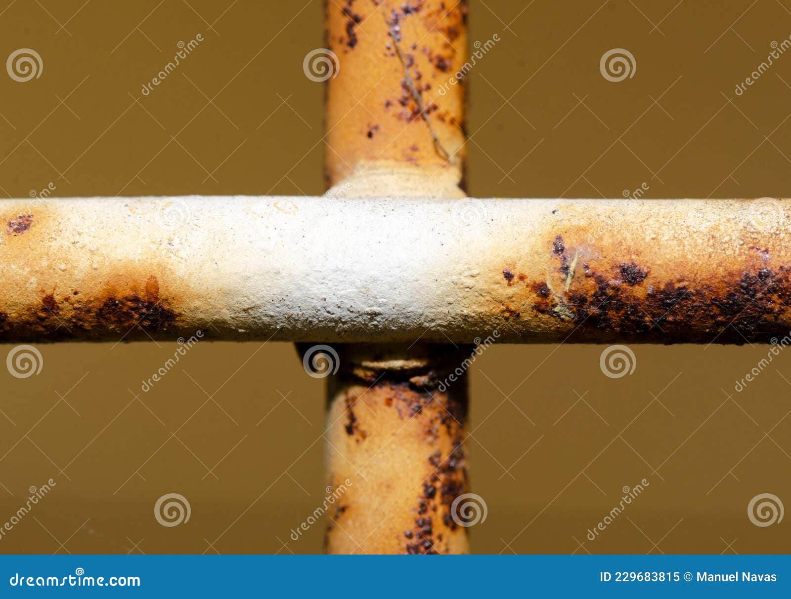 Two Rusty Metal Bars in Form Off a Cross. Stock Image - Image of light ...