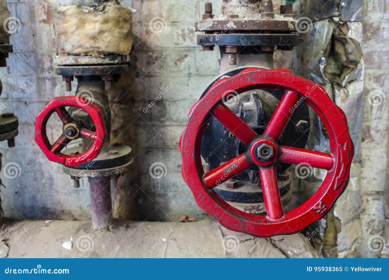 Two Rusty Valves in Outside Stock Image - Image of outside, equipment ...