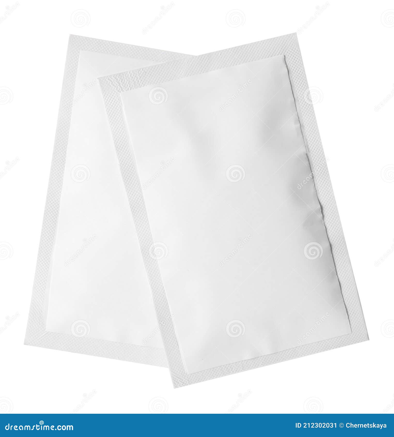Two Sachets Isolated on White. Single Use Package Stock Image - Image ...