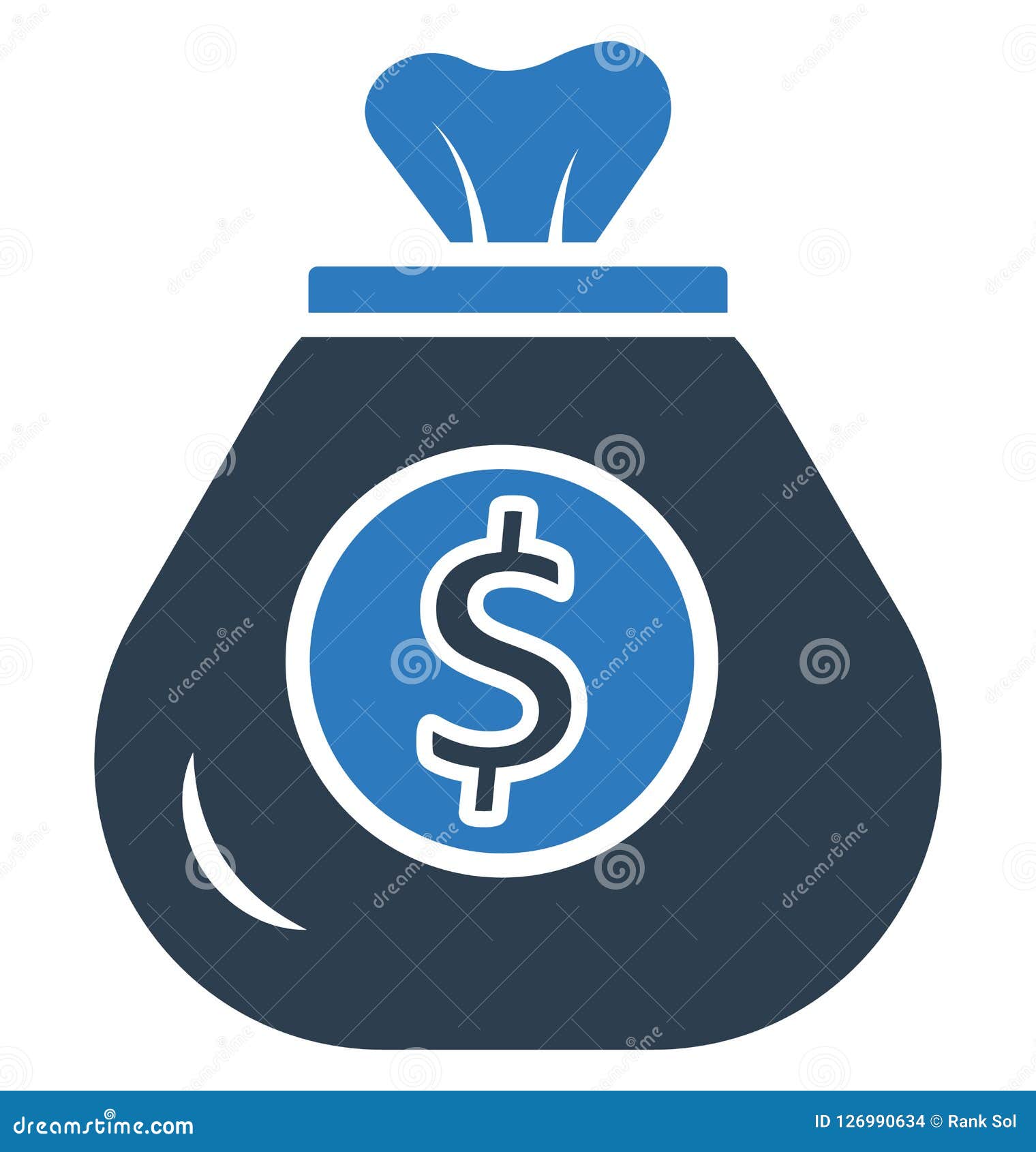 Two Sacks Isolated Vector with Line and Fill Icon Stock Illustration ...