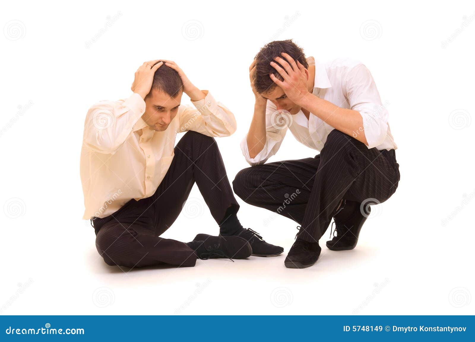 Two sad businessmen stock image. Image of sadden, team - 5748149