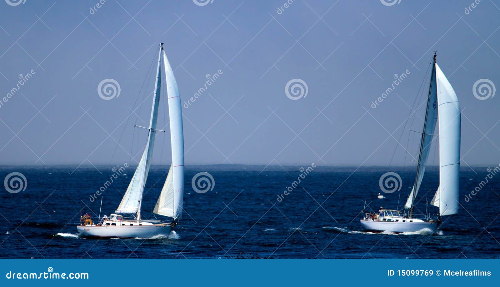 Two Sailboats stock image. Image of sailboat, blue, sail - 15099769