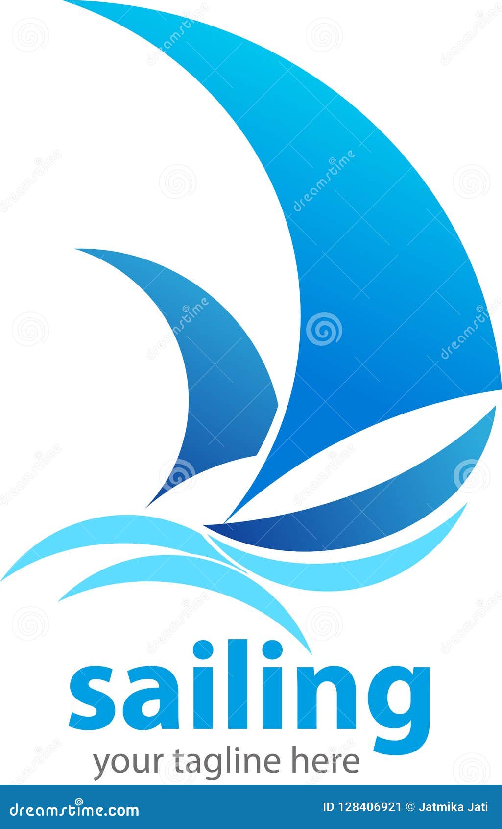 Two Sailboats Drove Forward. Stock Vector - Illustration of business ...
