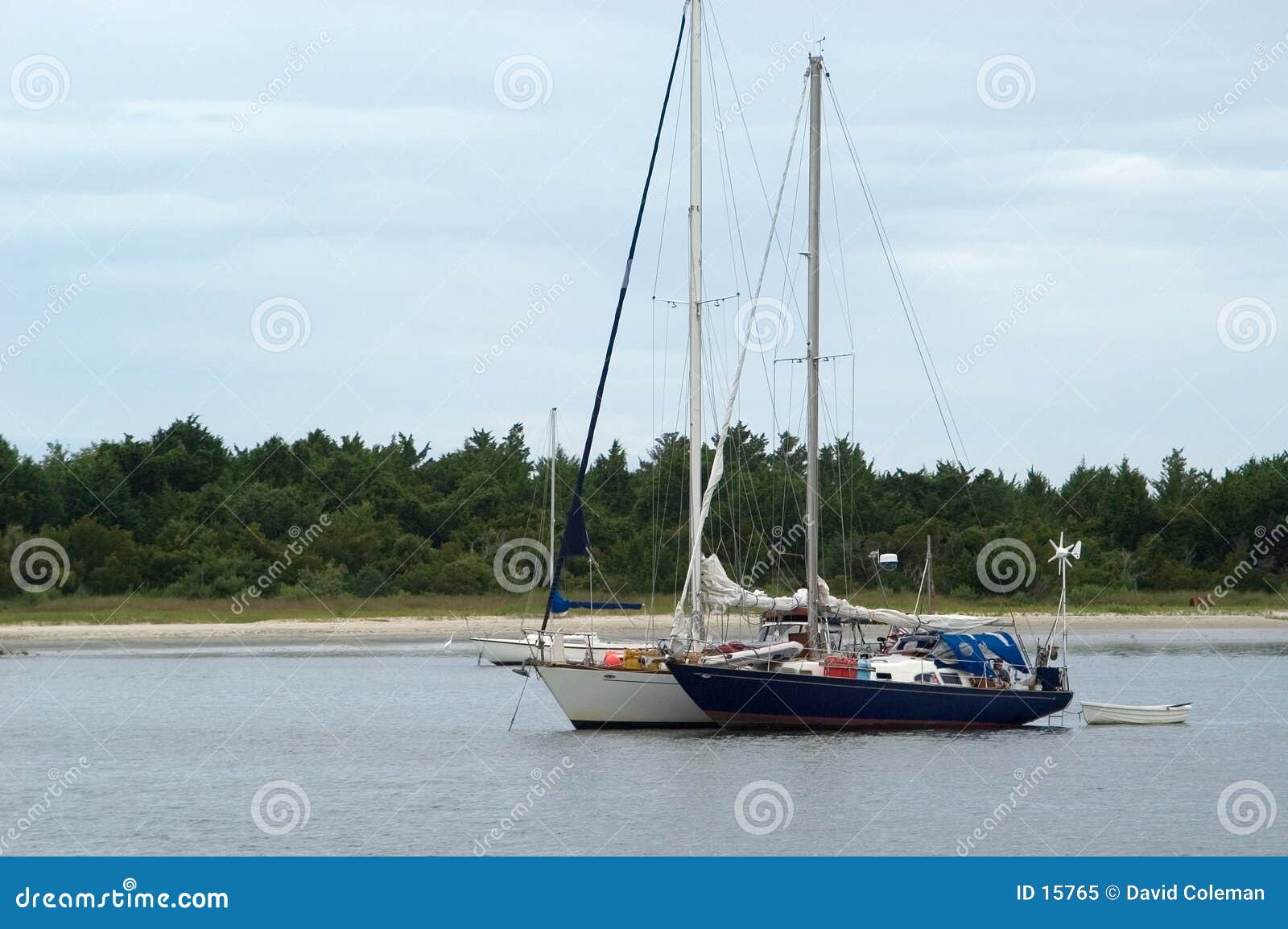 Two Sailboats, front view stock image. Image of masts, carolina - 15765