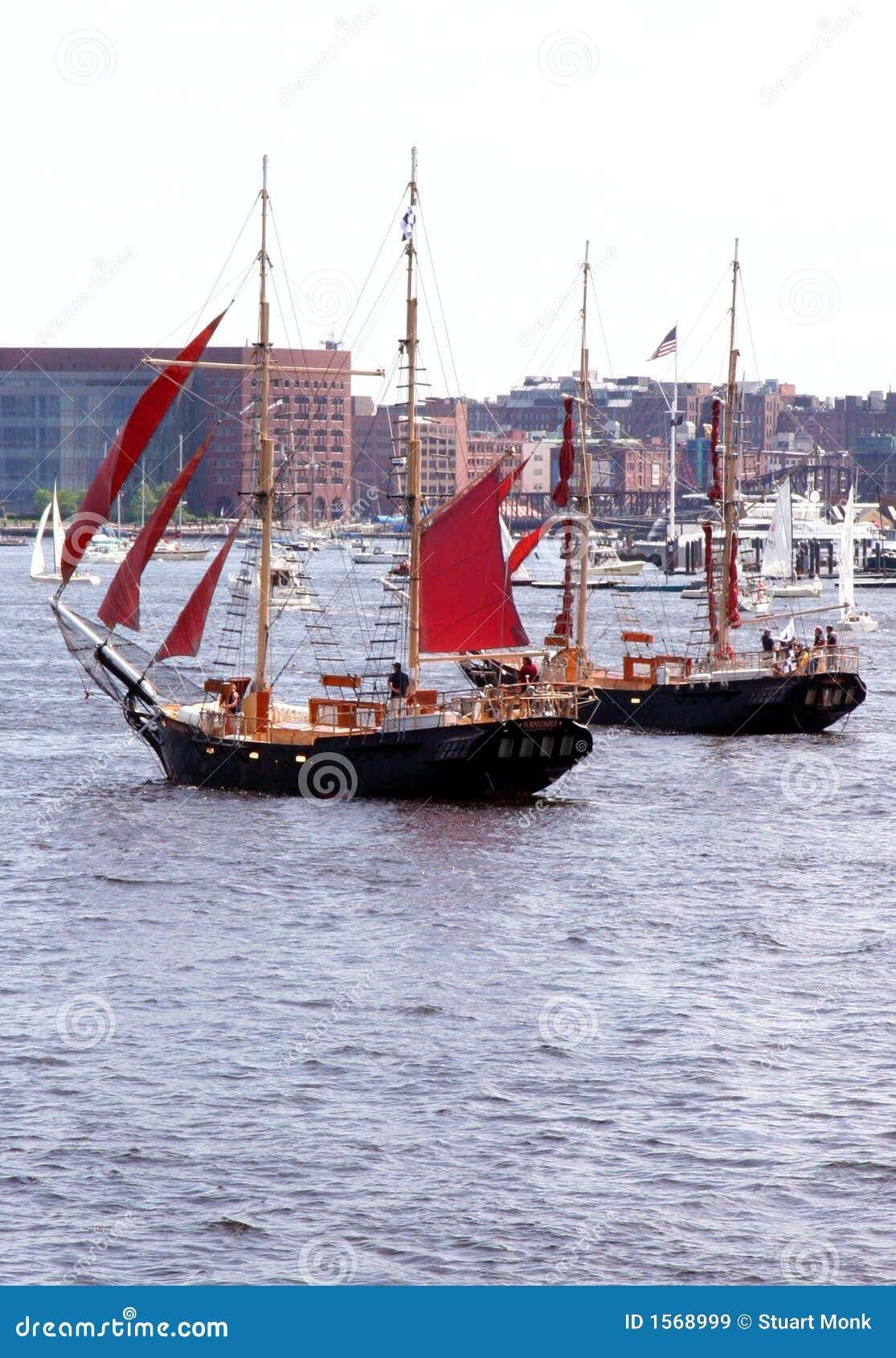 Two sailing boats stock image. Image of offices, sail - 1568999