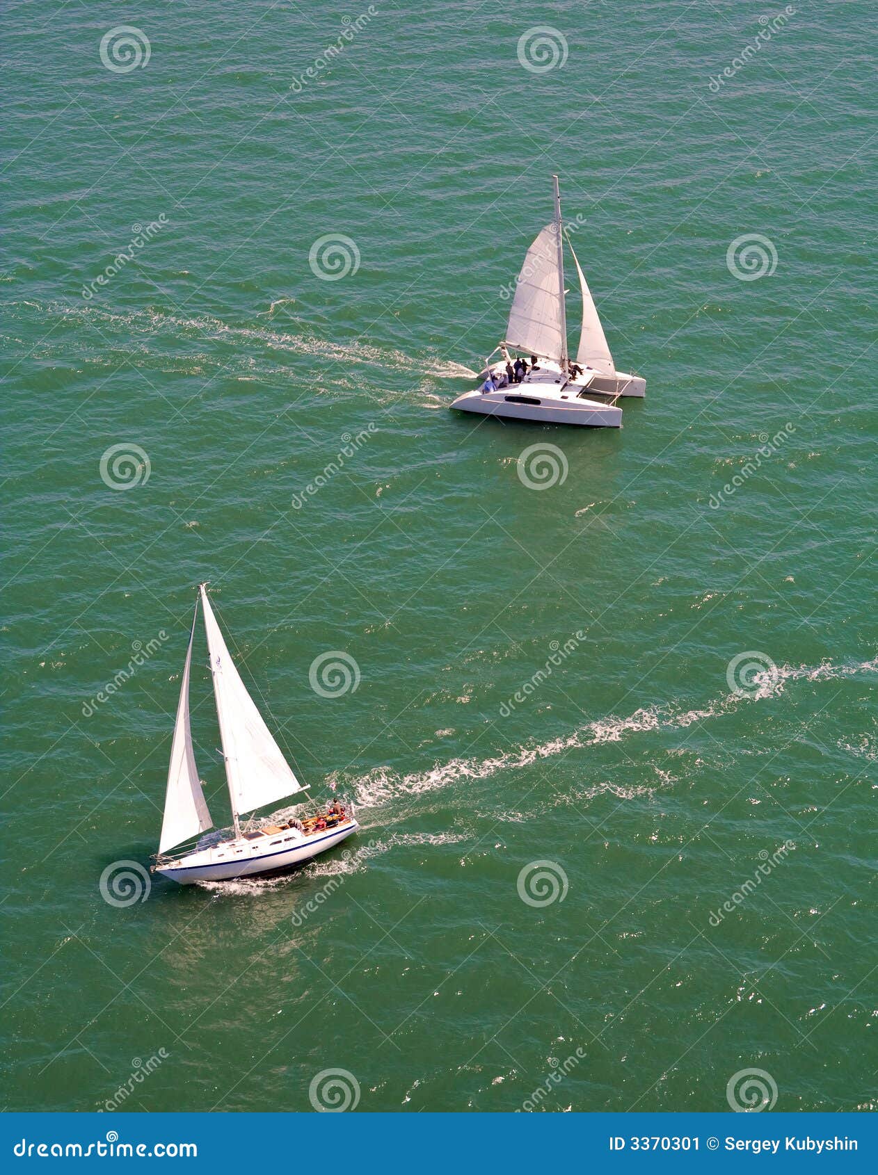 Two sailing boats stock image. Image of meeting, luxury - 3370301