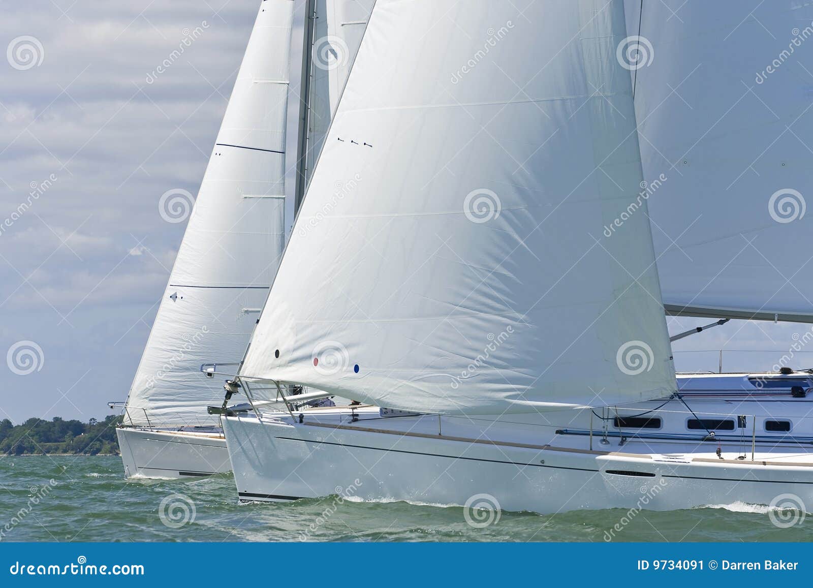 Two Sailing Boats stock image. Image of power, blue, sailing - 9734091