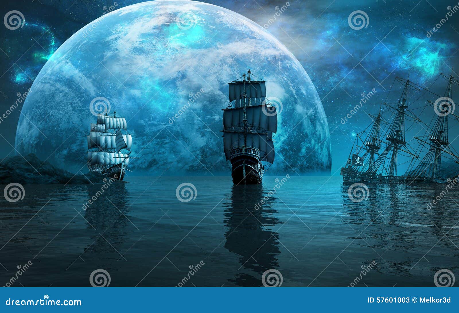 Pirate Ships Cartoon Vector Set. Sailing Marine Galleon Caravel ...