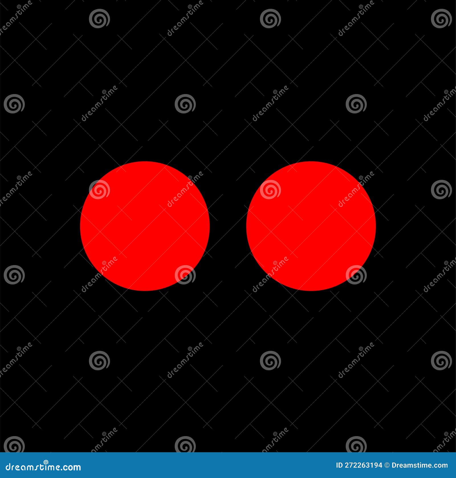 Two Same-size Red Dots Vector Icon. Red Dots Icon Stock Vector ...