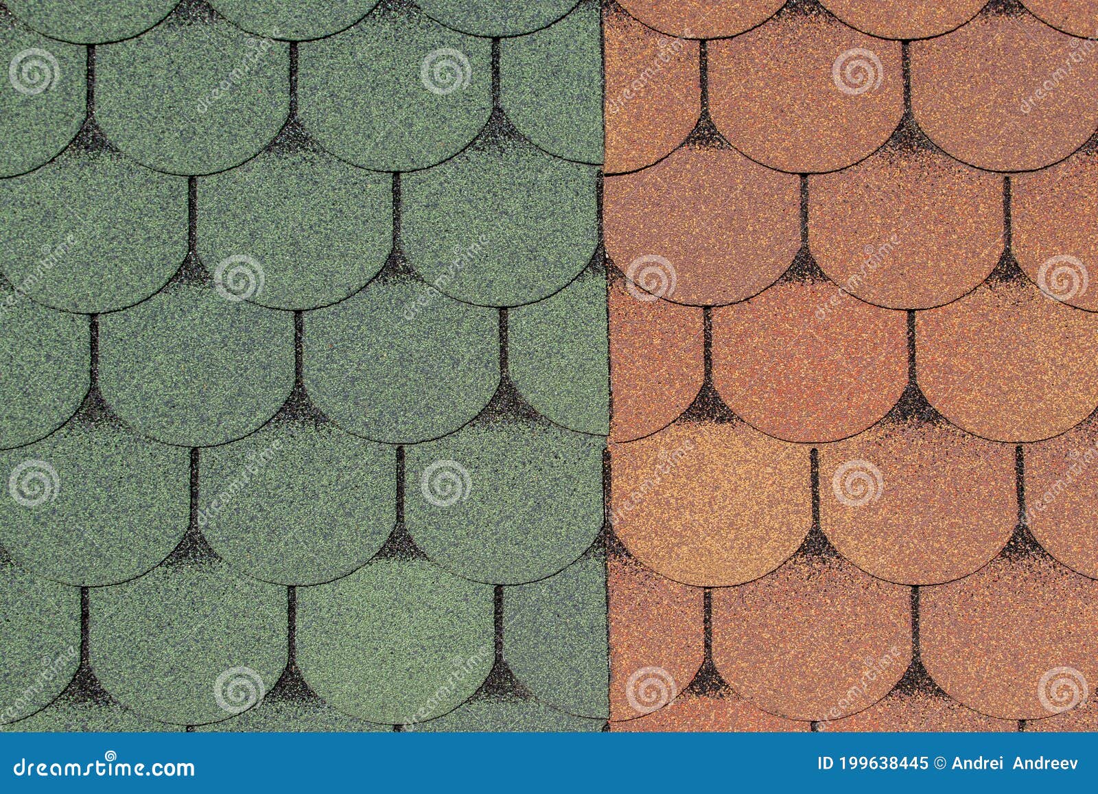 Two Samples of Joined Bituminous Coating for Rooftop with Pattern in ...