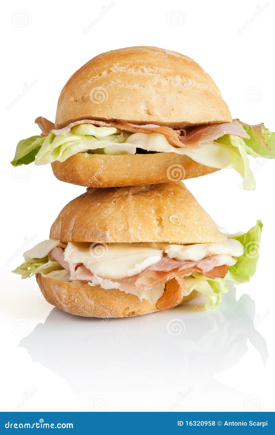 Two sandwiches stock photo. Image of nutrition, breakfast - 16320958