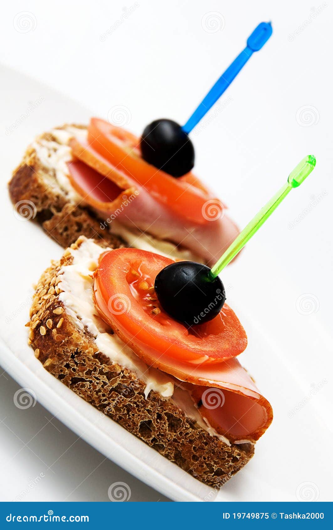 Two sandwiches stock image. Image of olives, lunch, healthy - 19749875