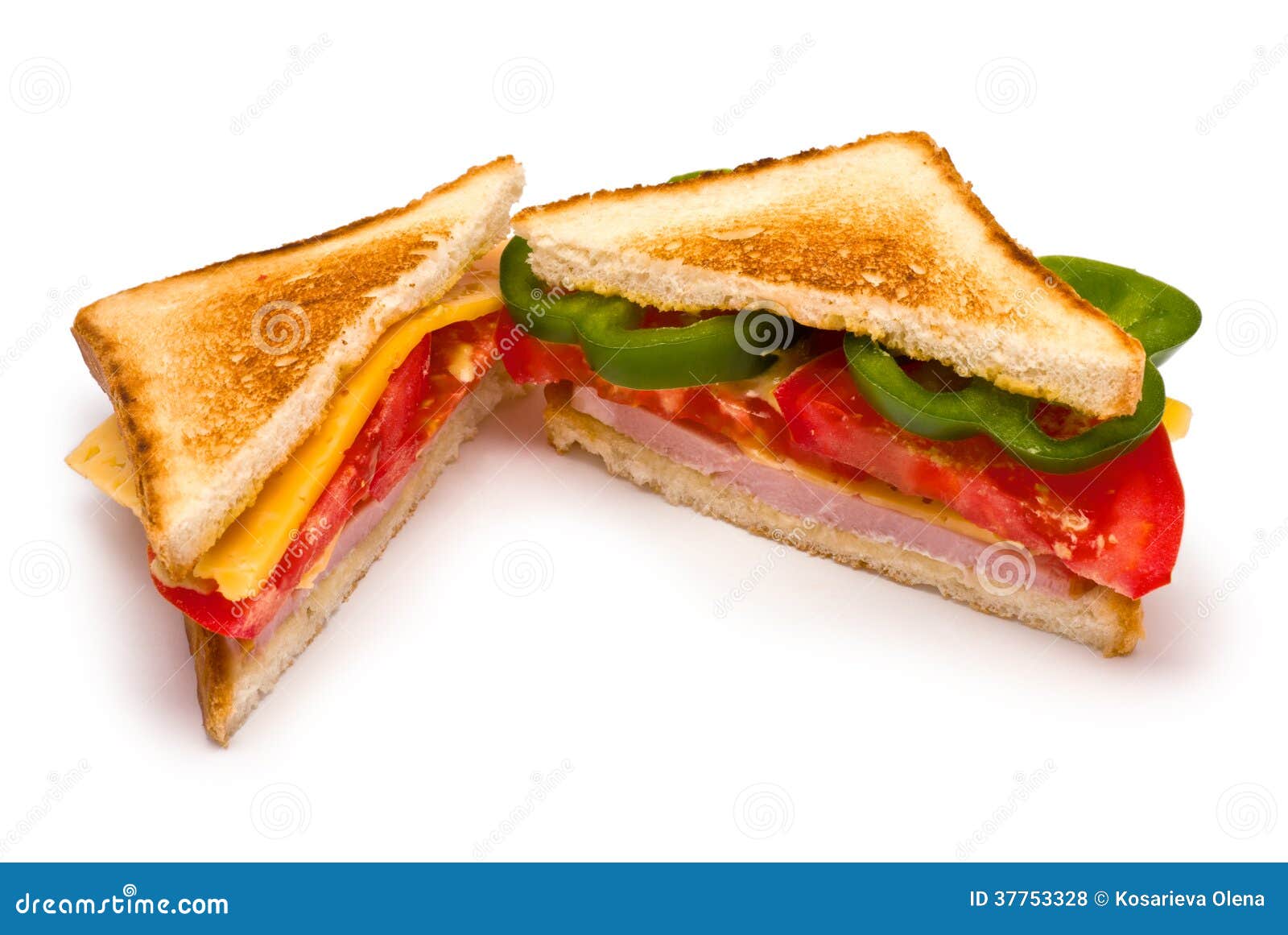 Two Sandwiches stock photo. Image of paprika, tomato - 37753328