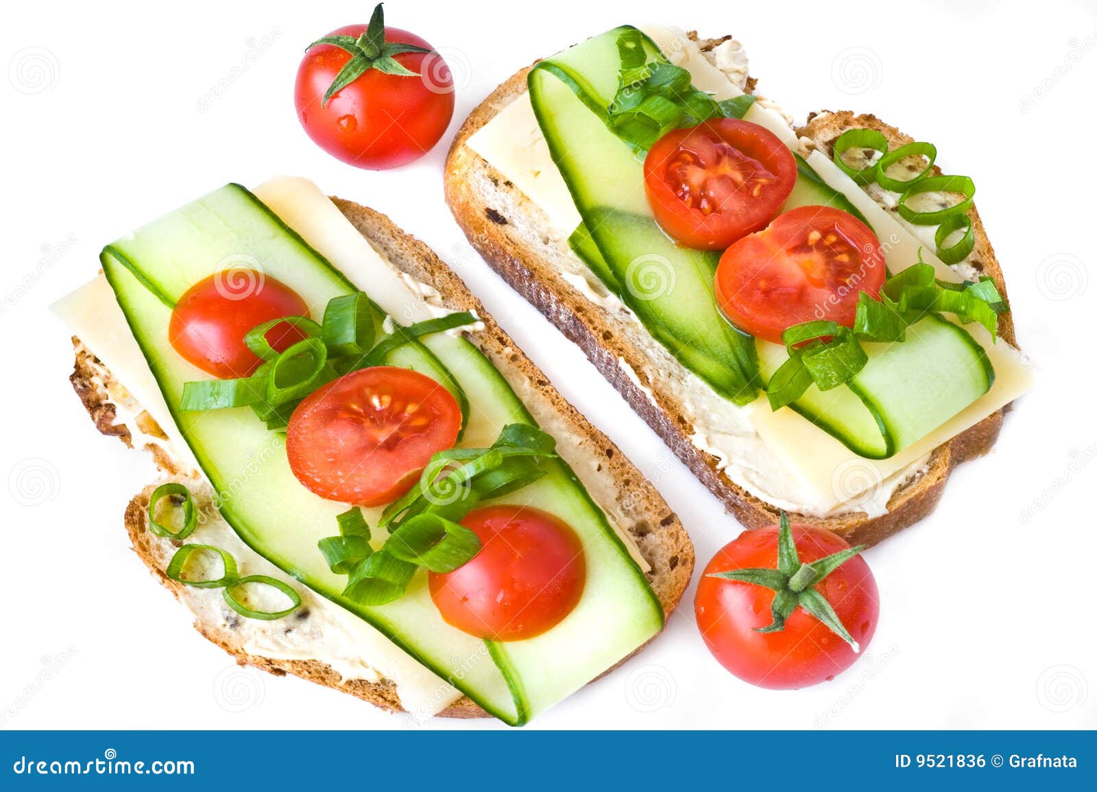 Two sandwiches stock photo. Image of tomato, cherry, diet - 9521836