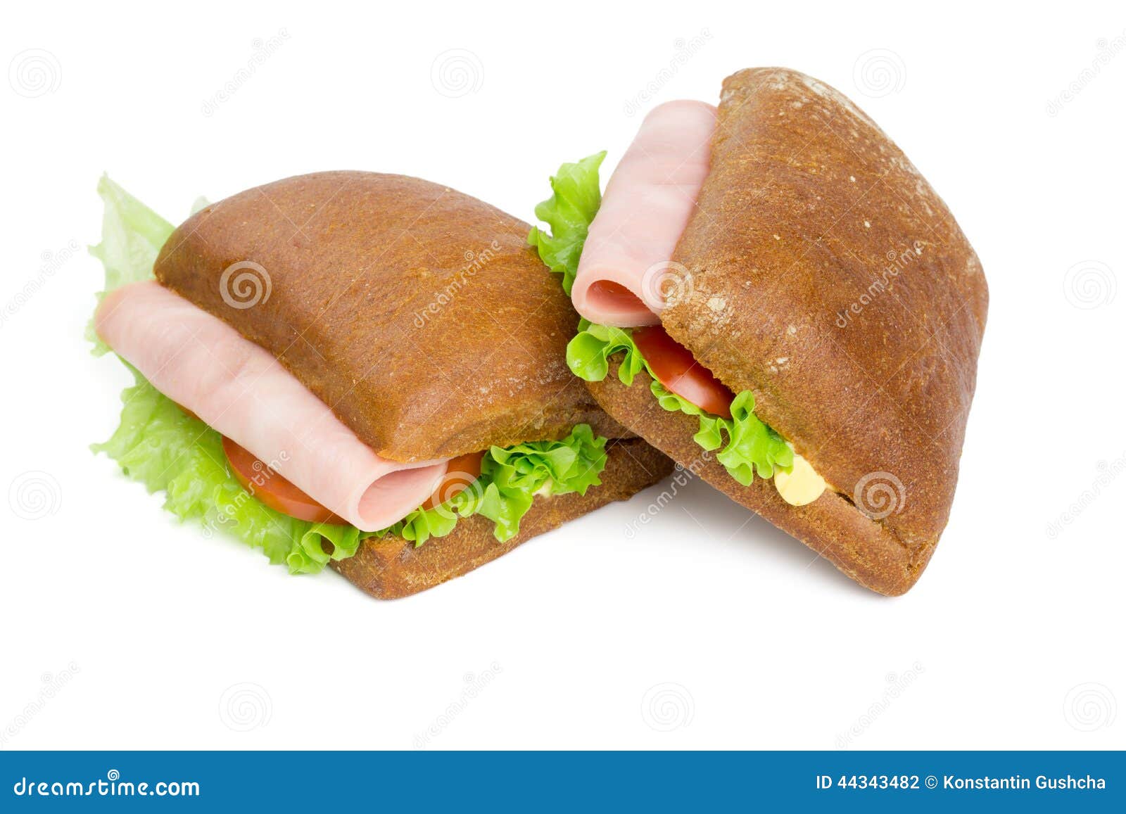Two sandwiches stock photo. Image of beef, dinner, bread - 44343482