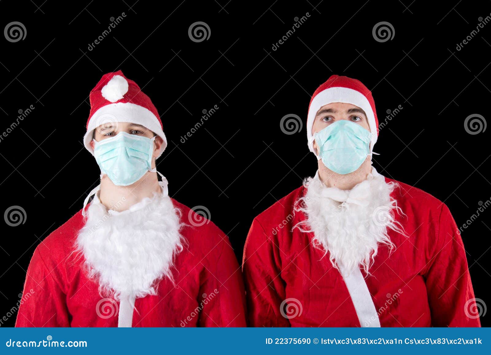 Two santa claus stock photo. Image of people, costume - 22375690