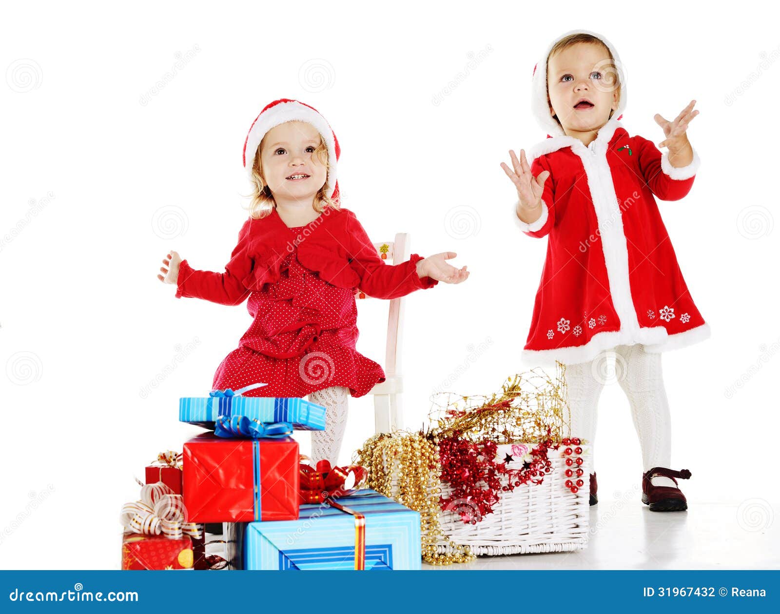 Two Santa helpers stock photo. Image of happy, ball, people - 31967432