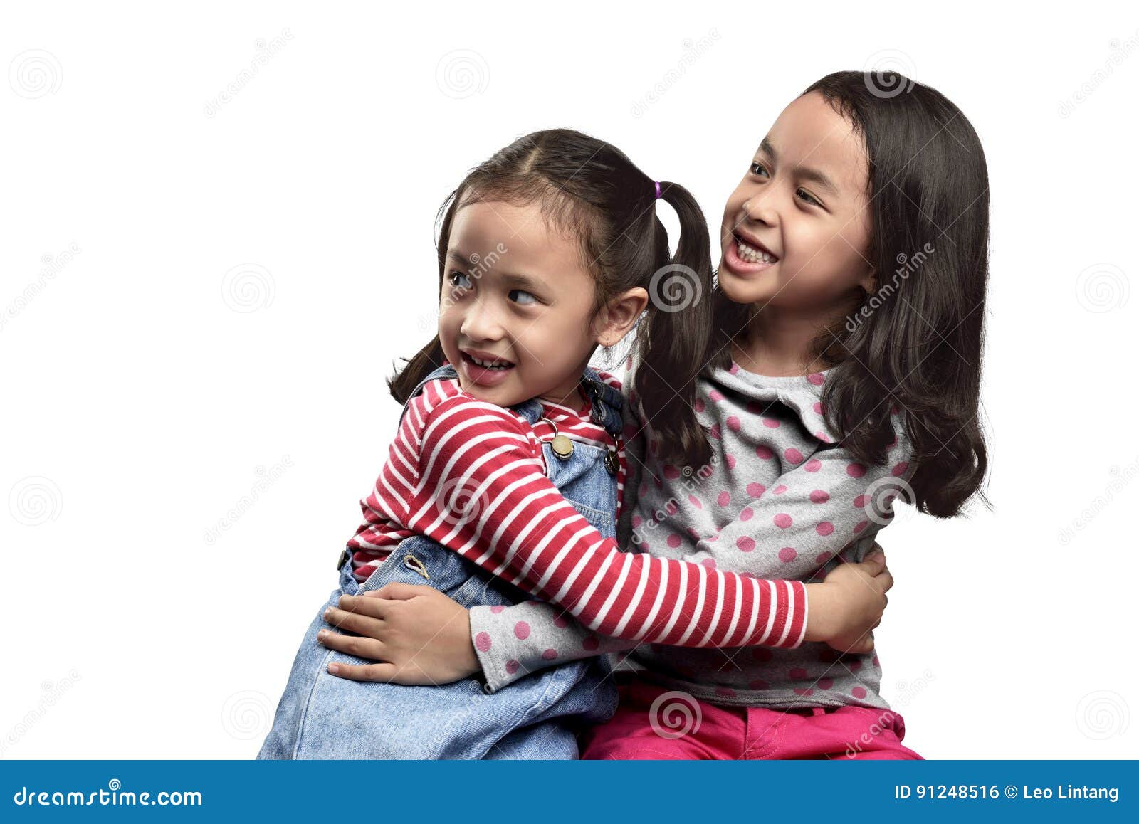 Two Scared Asian Little Girls Expression Stock Photo | CartoonDealer ...