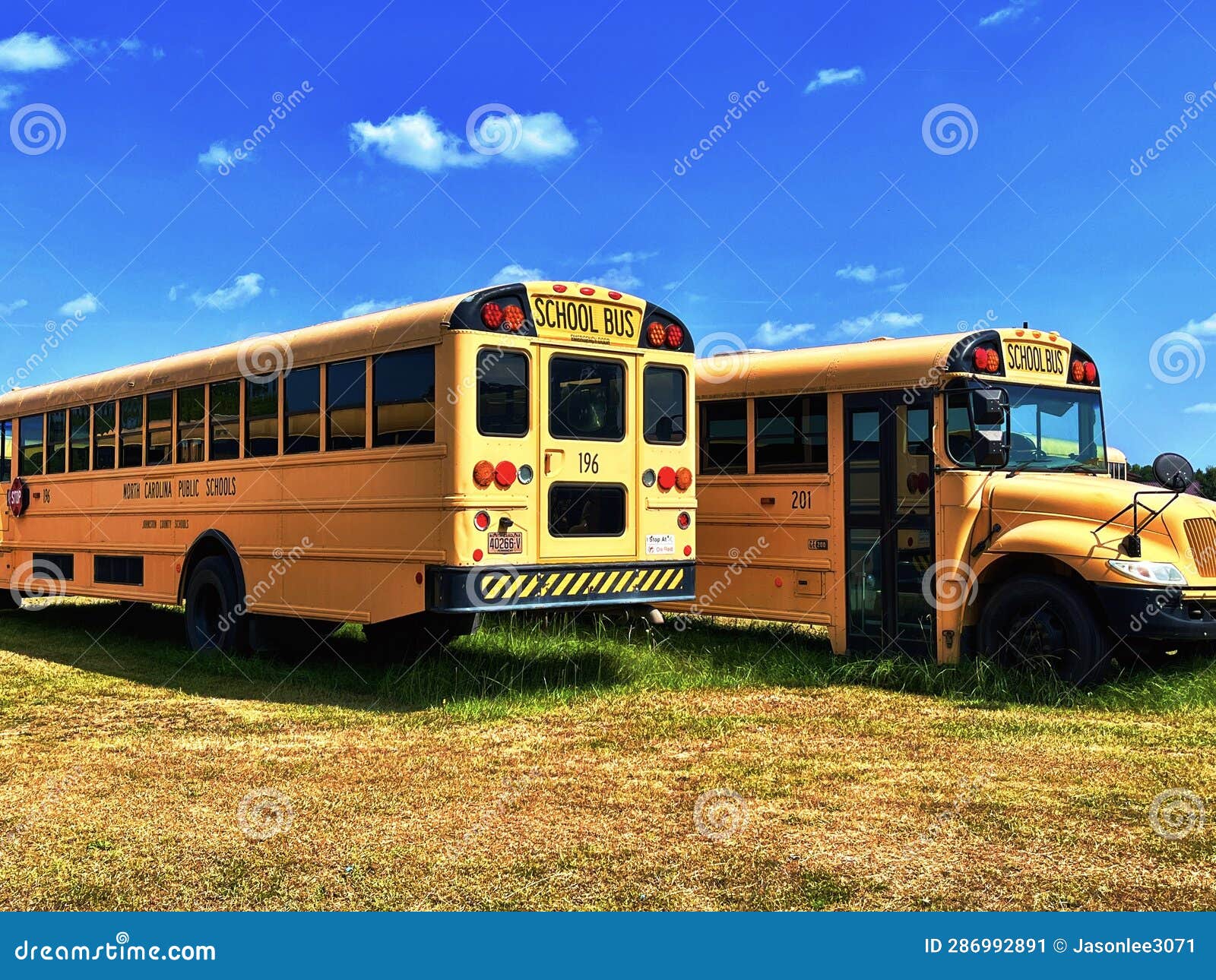 Two schoolbuses editorial photo. Image of schoolbuses - 286992891