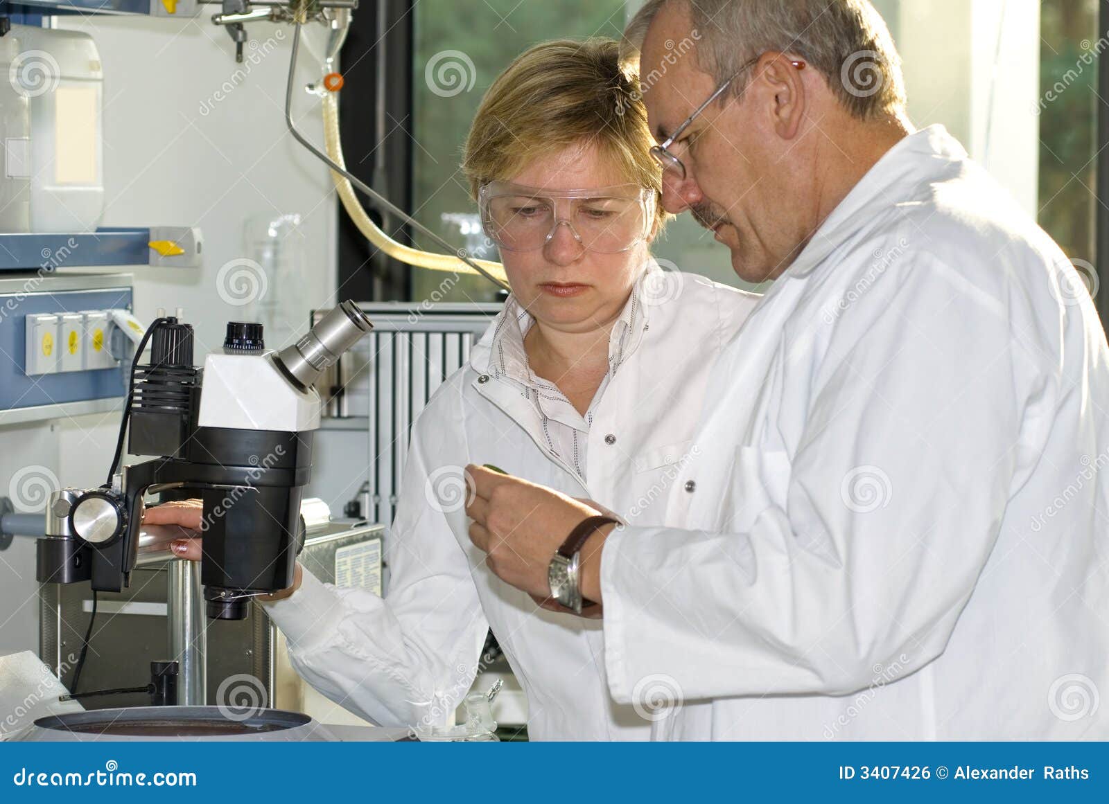 Two science technicians stock photo. Image of cure, discover - 3407426