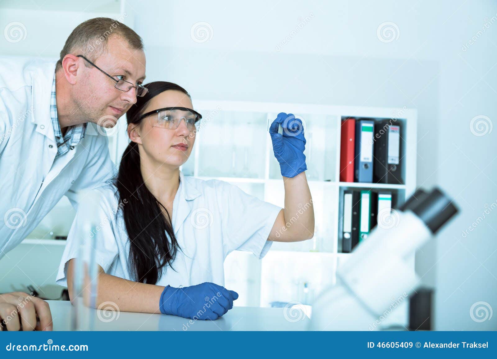 Two Scientist in Laboratory. Research Stock Image - Image of experiment ...