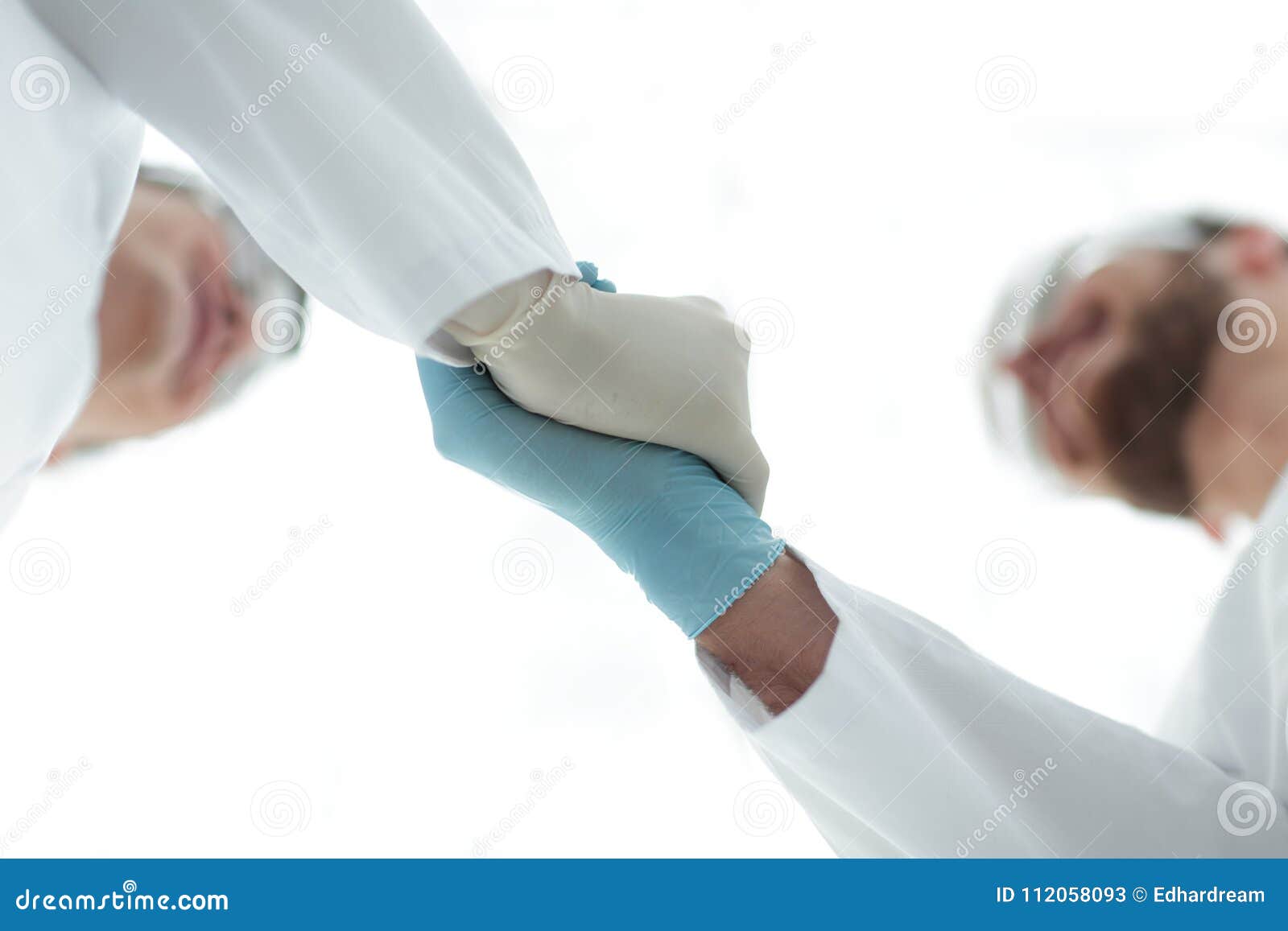 Two Scientist Shake Hands after Test Completed Stock Image - Image of ...