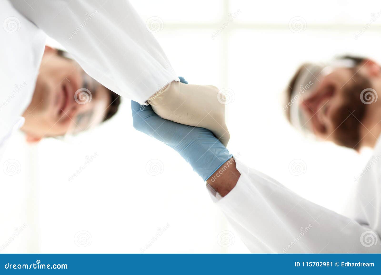 Two Scientist Shake Hands after Test Completed Stock Image - Image of ...