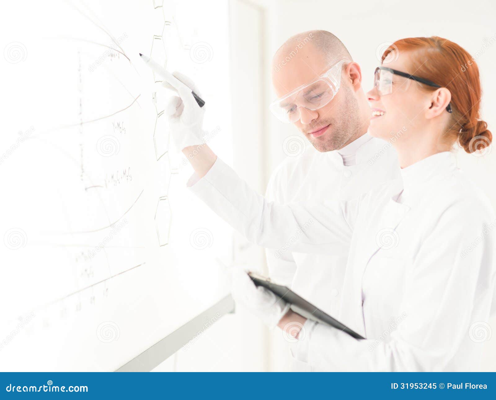 Two Scientists Having a Discussion Stock Image - Image of medical, male ...