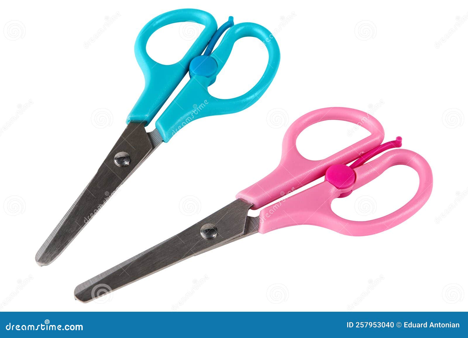 Two Scissors for Creativity or for the Office, with Cyan and Pink ...