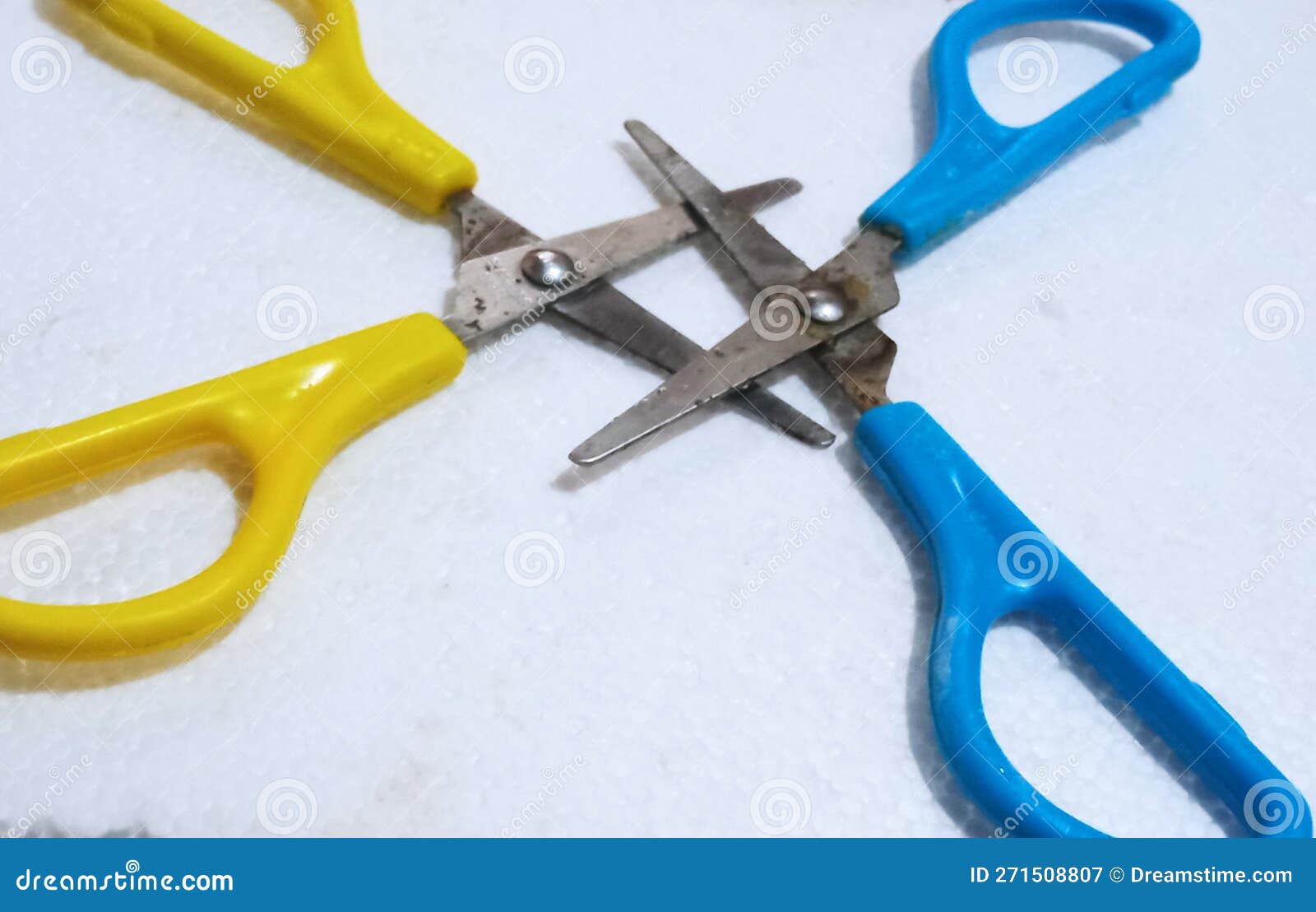 Two scissors good stock image. Image of good, lego, yellow - 271508807