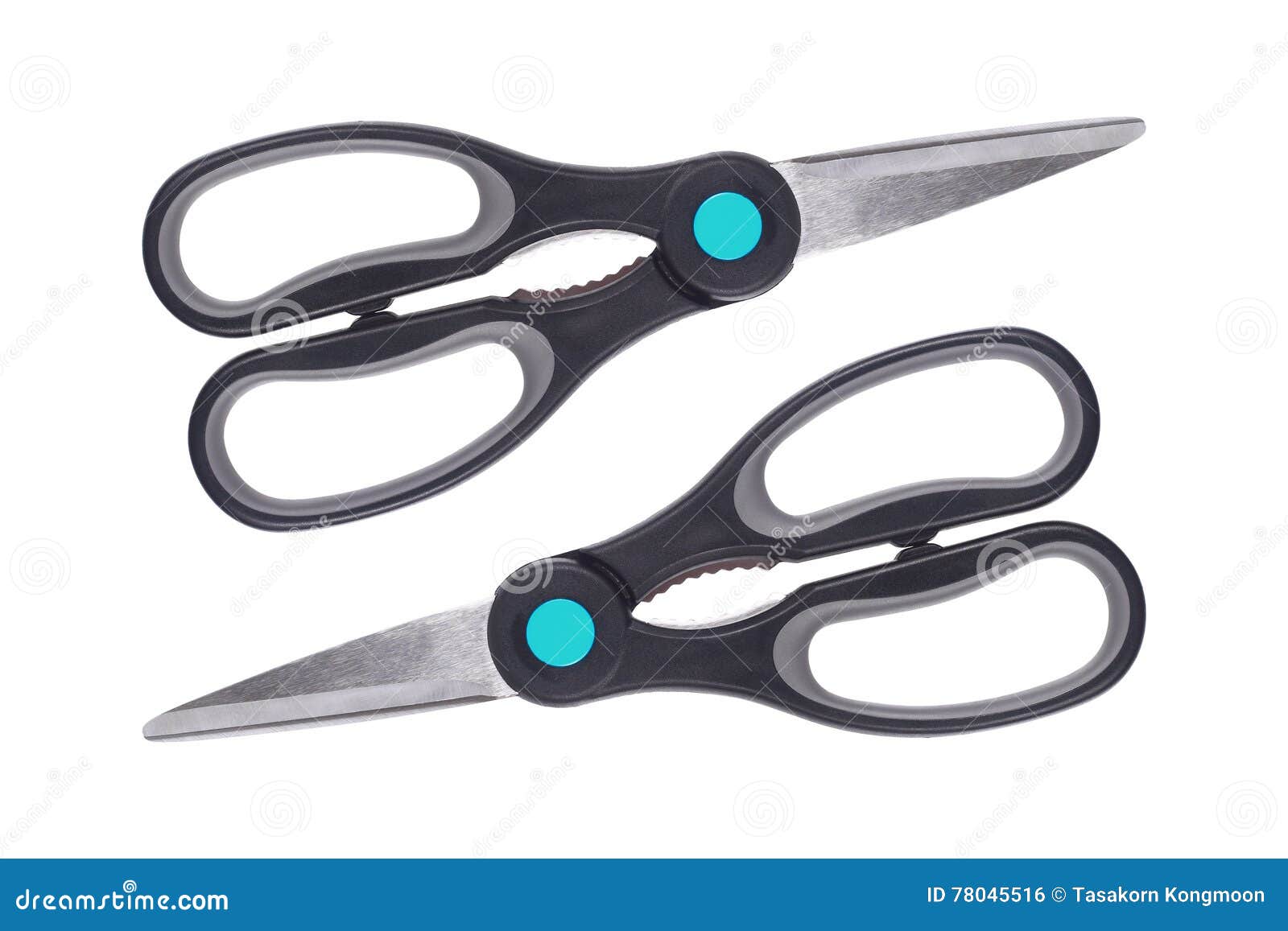 Two Scissors Isolated on White Stock Photo - Image of plastic ...