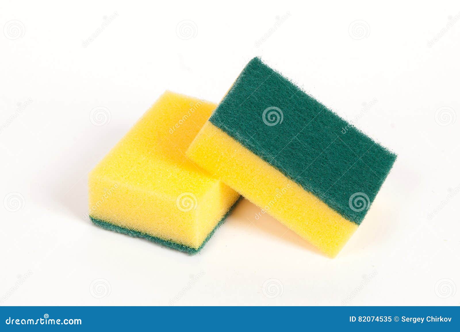 Two scouring sponges stock image. Image of hygiene, kitchen - 82074535