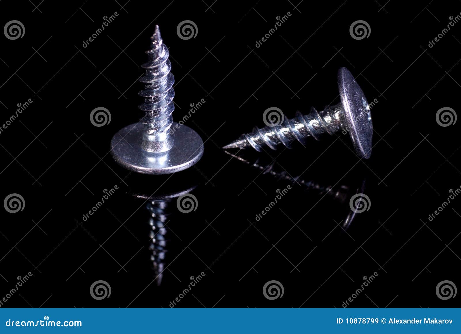 Two screws. stock image. Image of tapping, steel, silver - 10878799