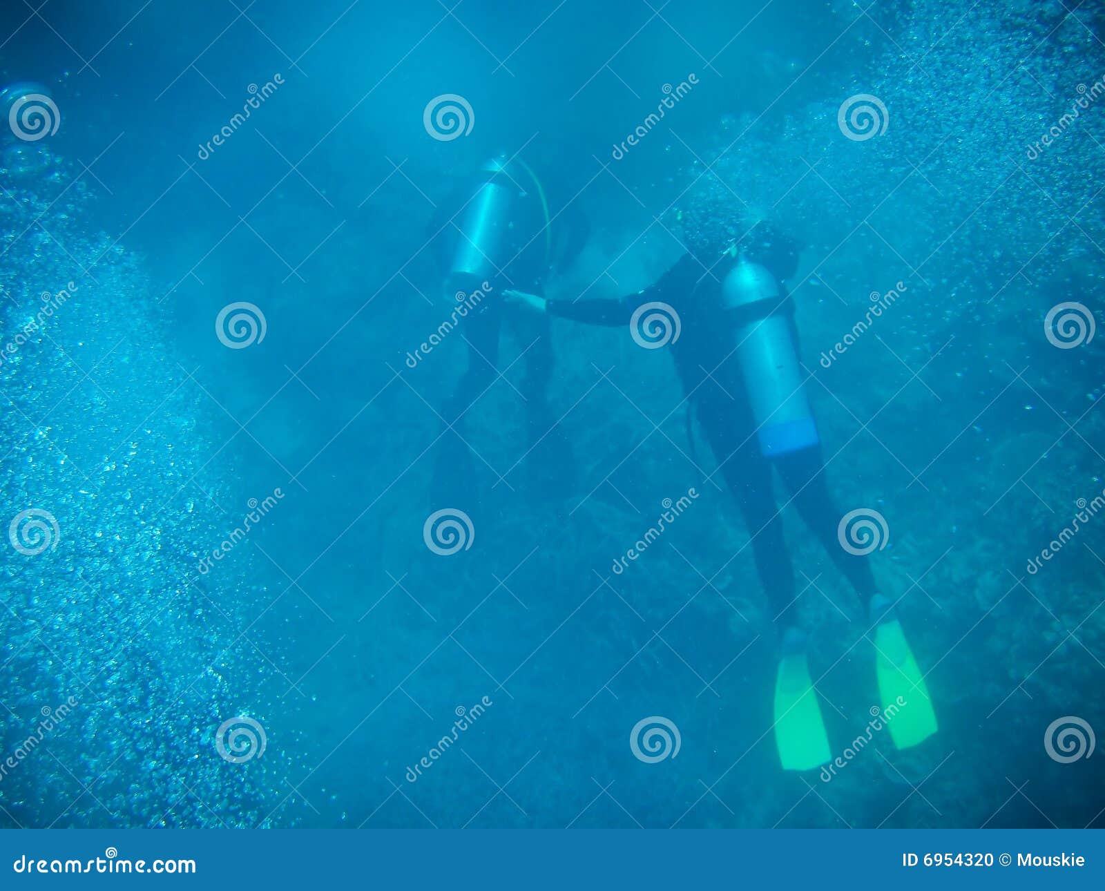 Two Scuba Divers stock photo. Image of sport, outdoors - 6954320