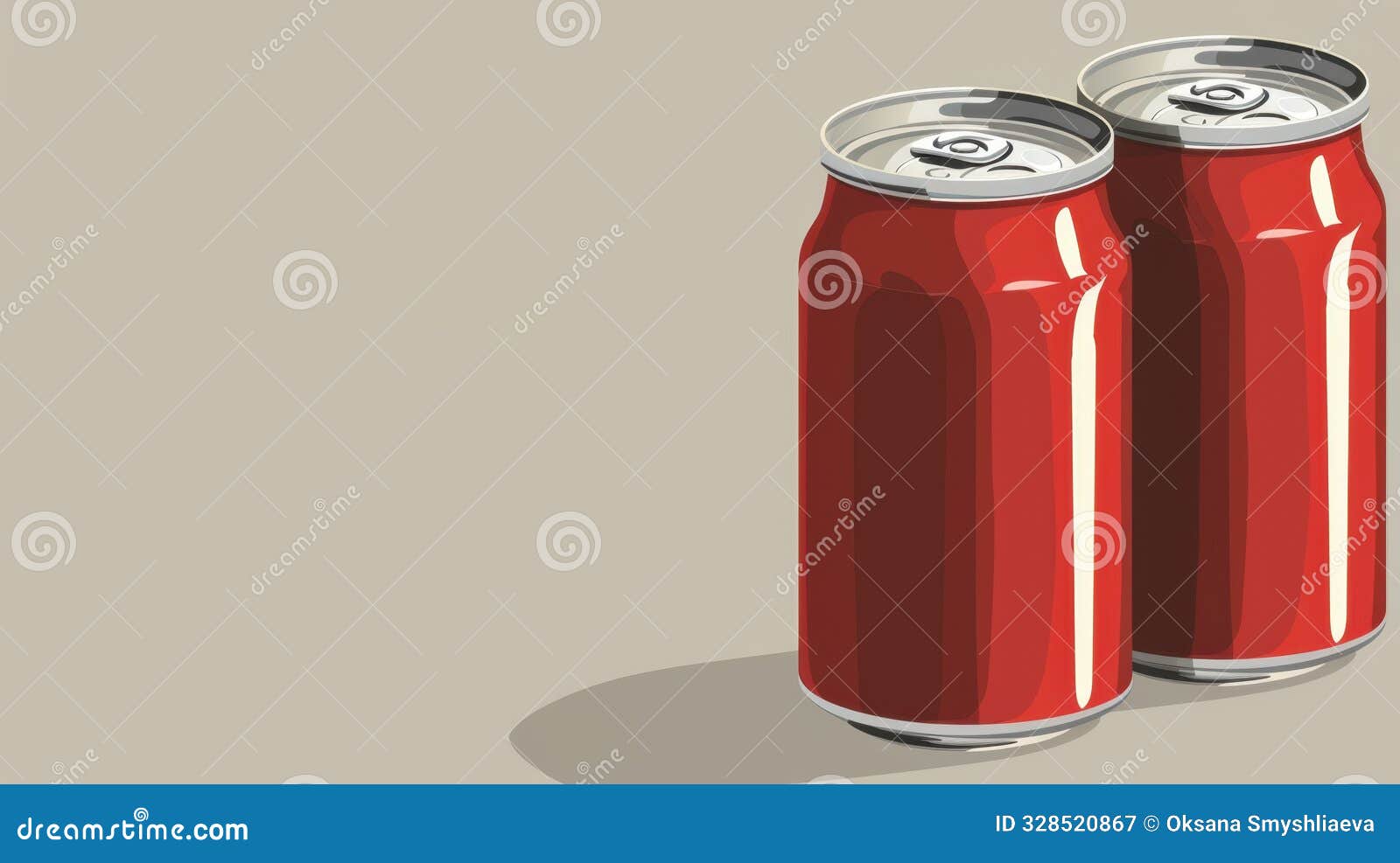 Two Sealed Soda Cans on Neutral Background Stock Image - Image of ...
