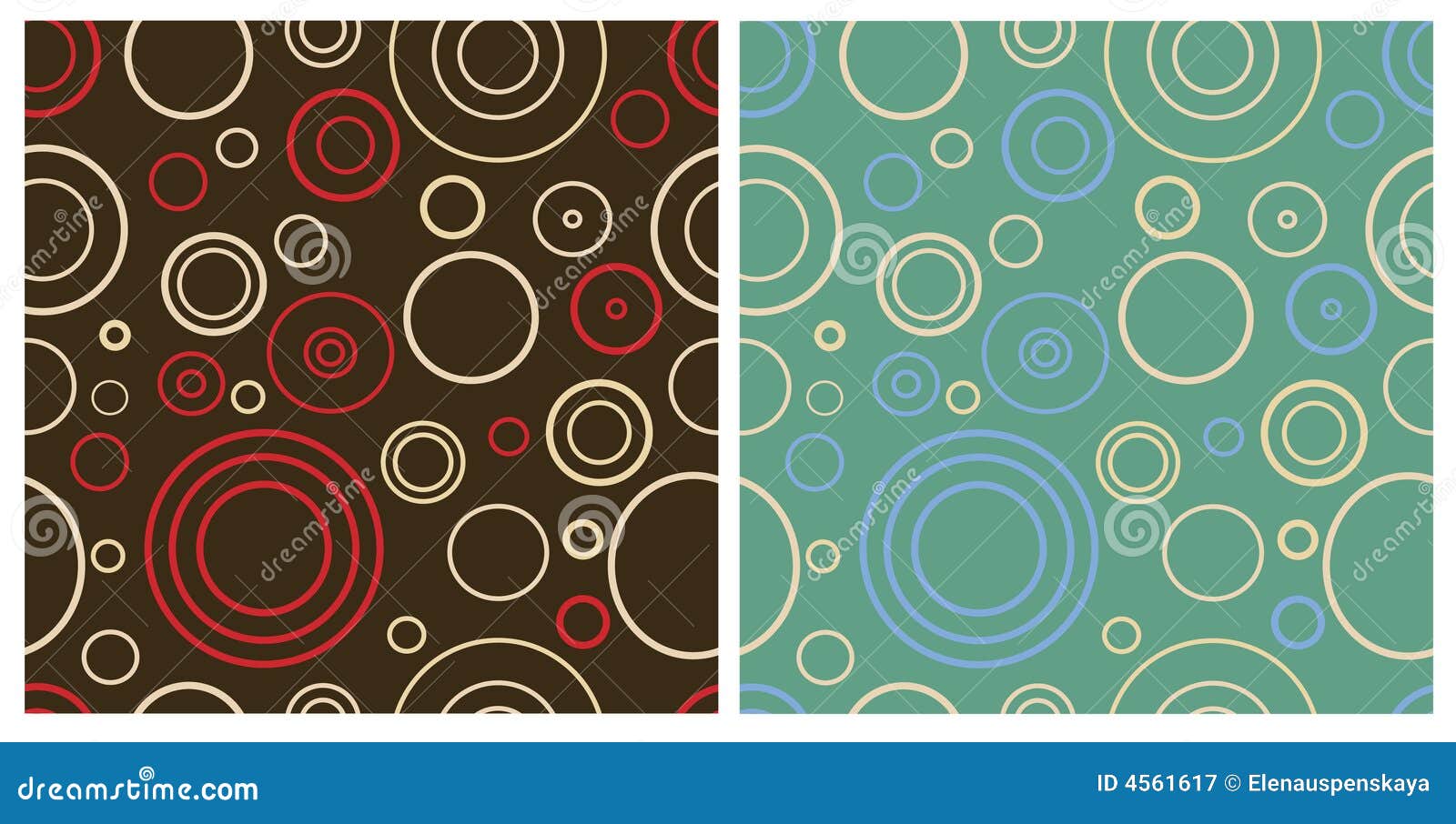 Two Seamless Retro Patterns Stock Vector - Illustration of white ...