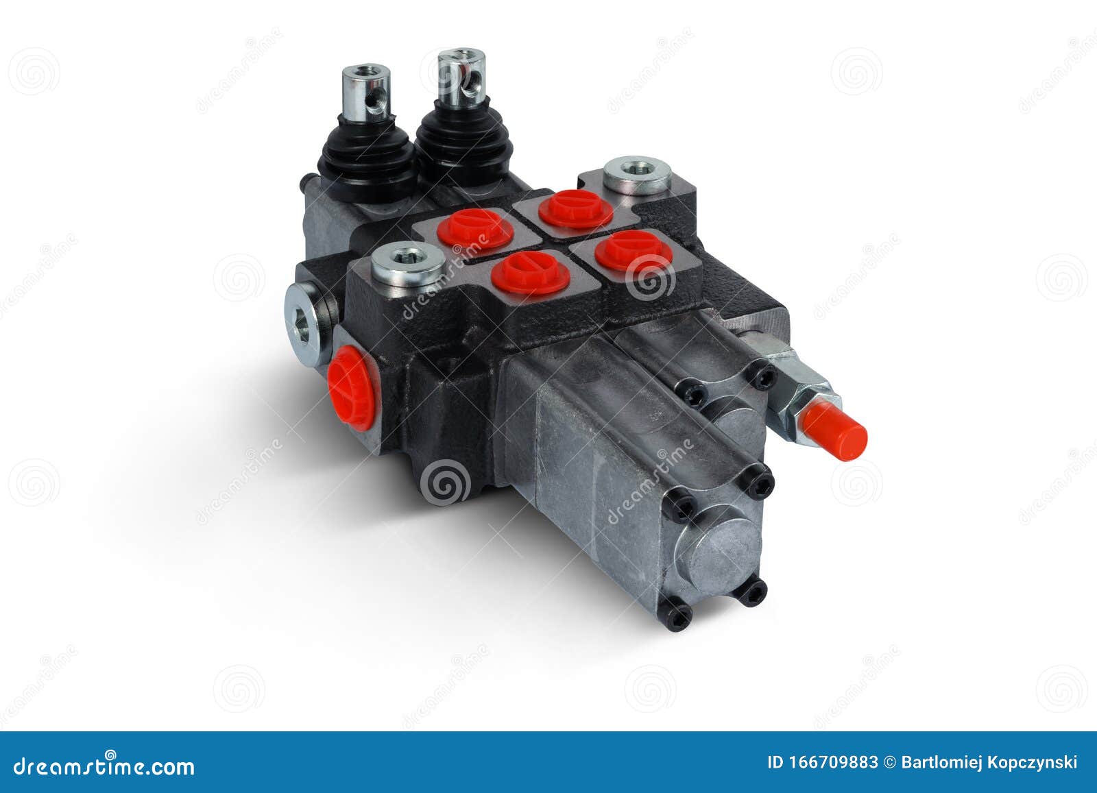 Two Section Hydraulic Distributor of the Tractor Stock Image - Image of ...