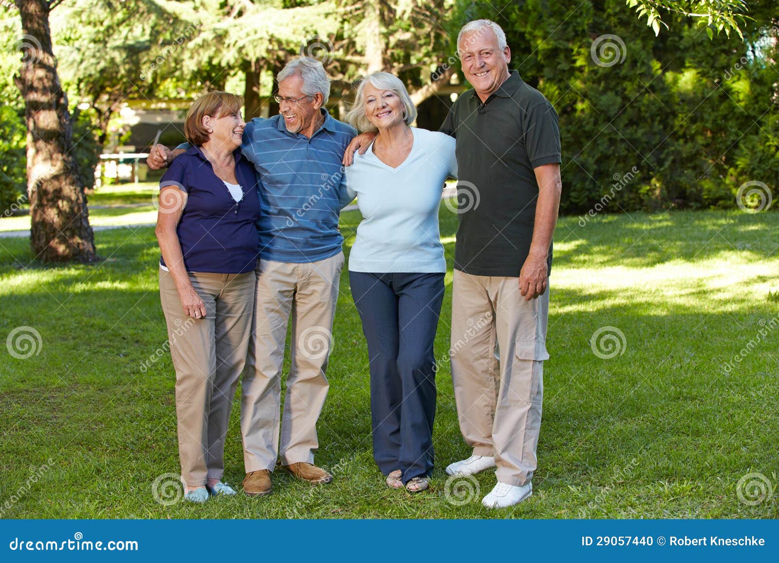 Two Senior Couples in Retirement Stock Photo - Image of citizens ...