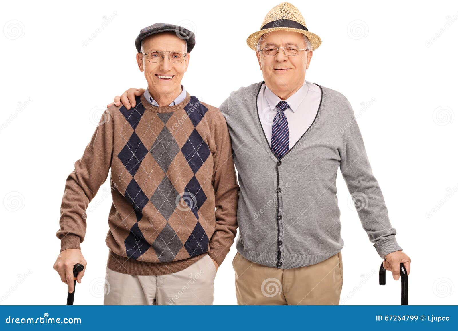 Two Senior Gentlemen Posing Together Stock Image - Image of aging ...