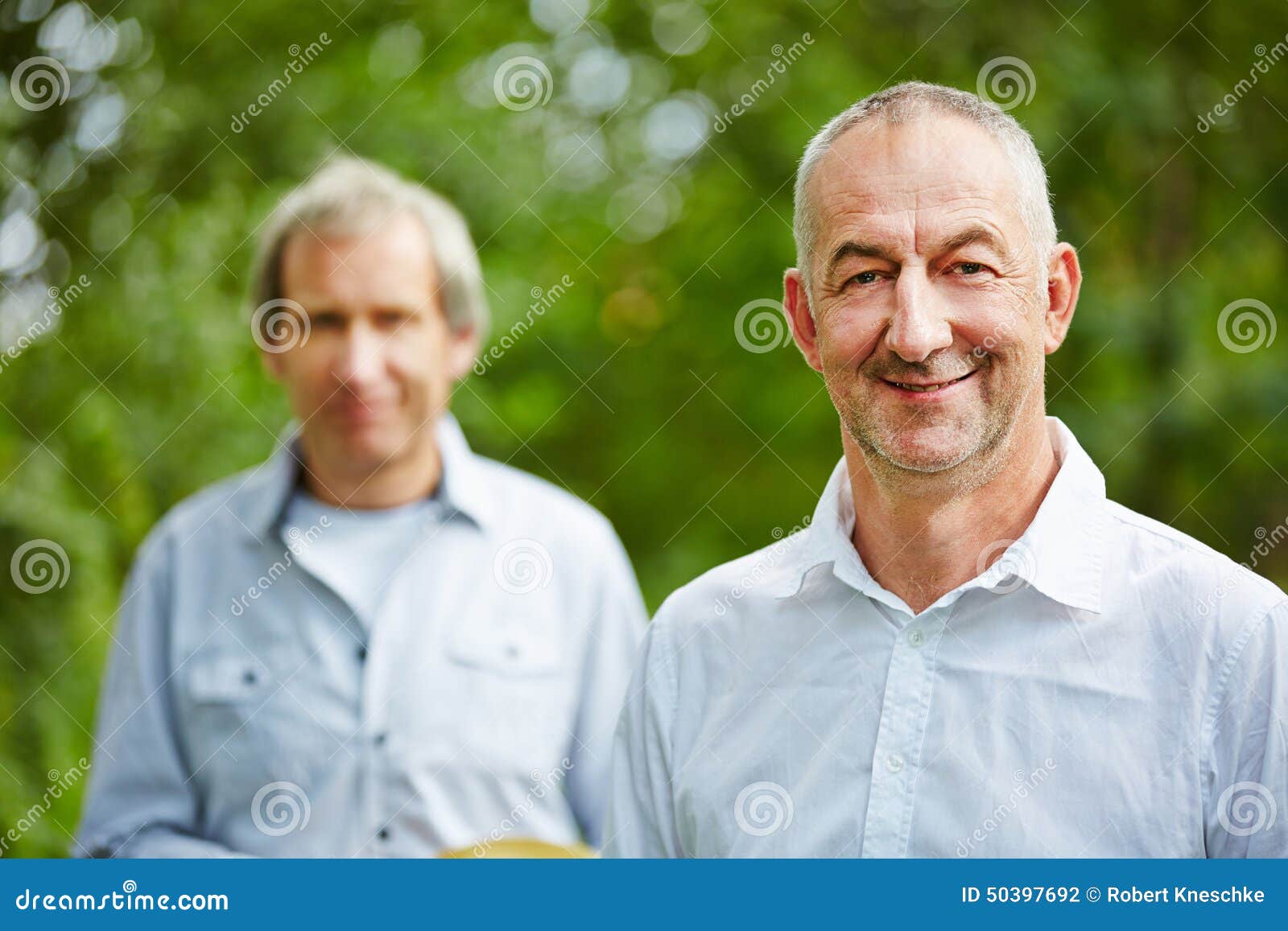Two Senior Men in Summer in Nature Stock Photo - Image of summer ...