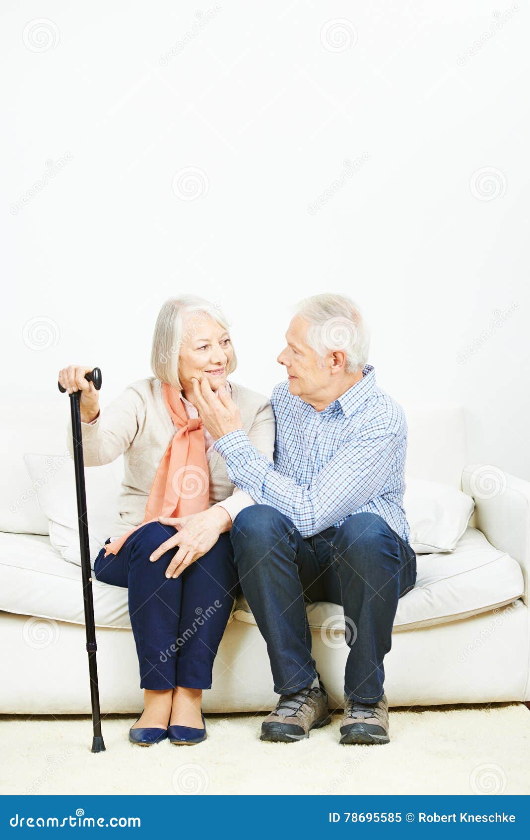 Two Senior People Caressing Each Other Stock Image - Image of happy ...