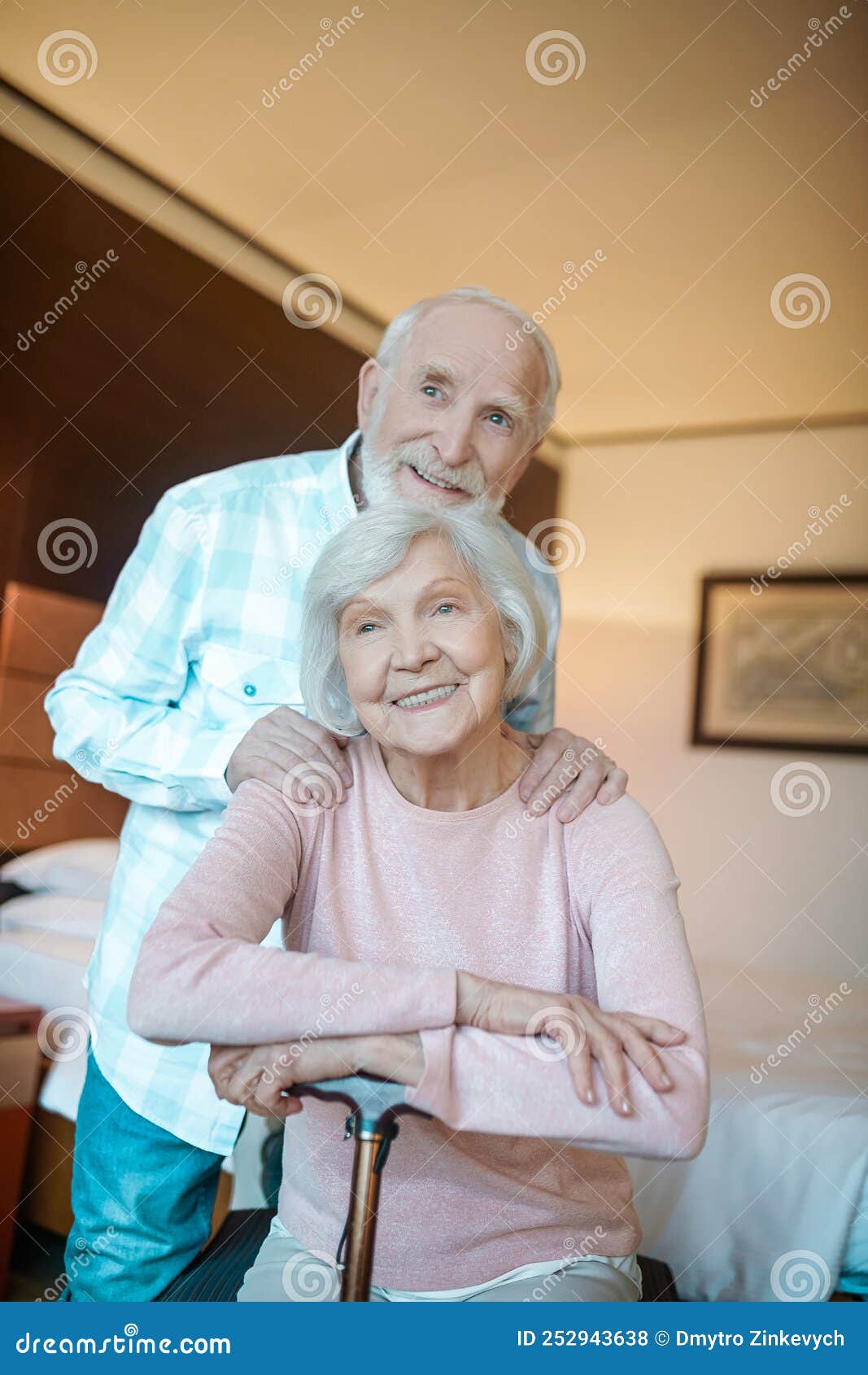 Two Senior People Smiling and Looking Happy Together Stock Photo ...