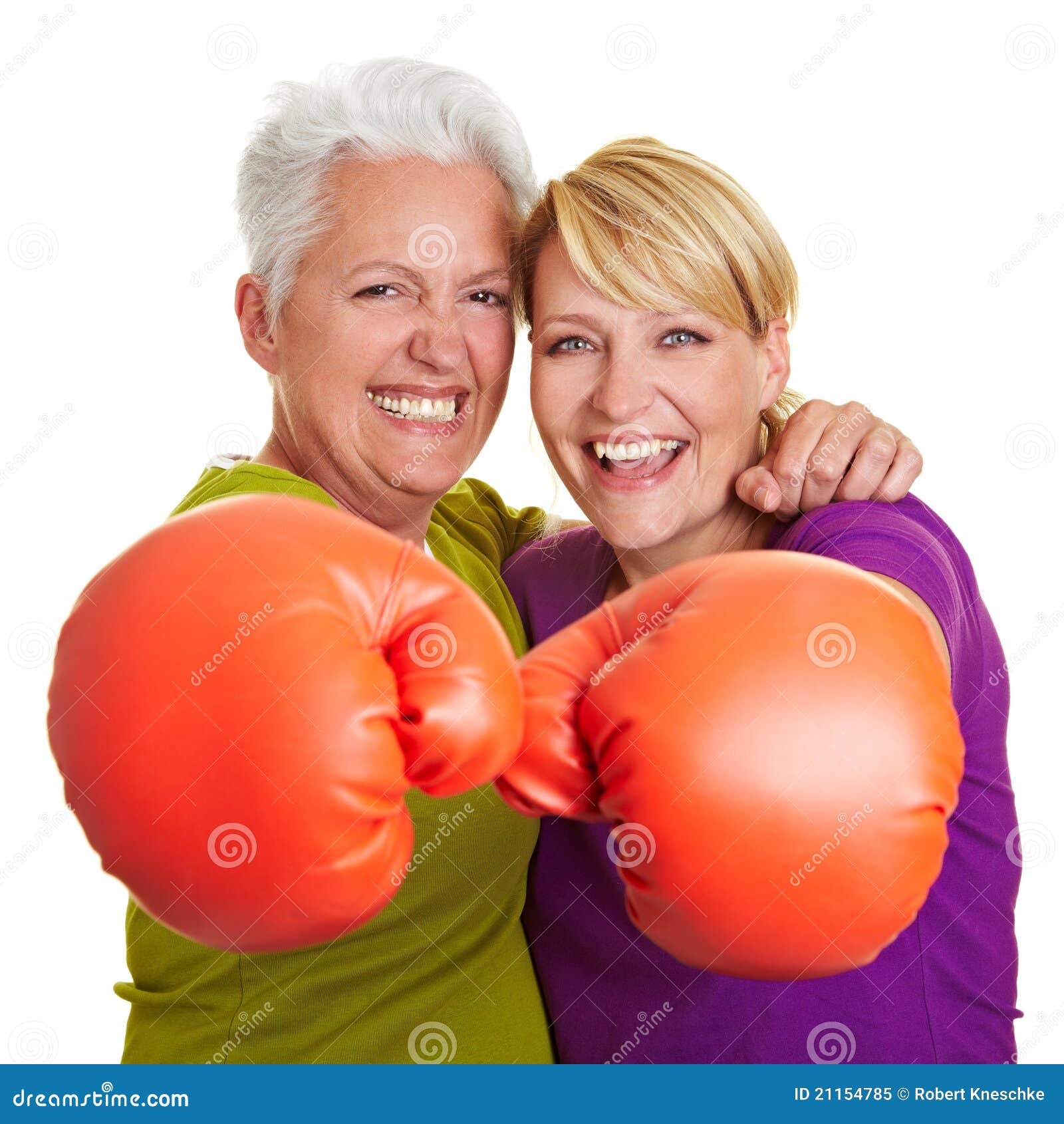 Two senior women boxing stock image. Image of exercise - 21154785