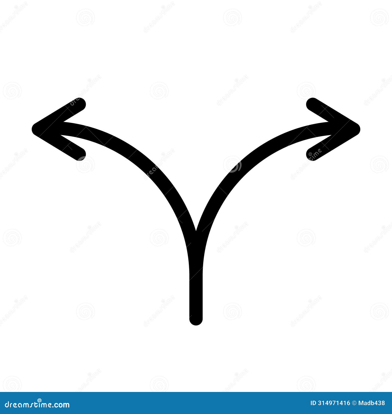 Two Separated Arrows Icon Design in Linear Style. Stock Vector ...