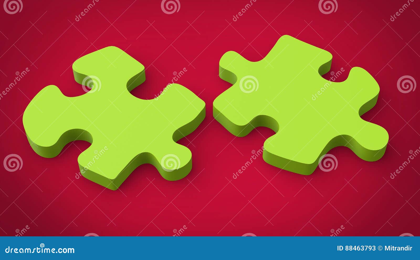 Two Separated Puzzle Pieces Stock Illustration - Illustration of ...