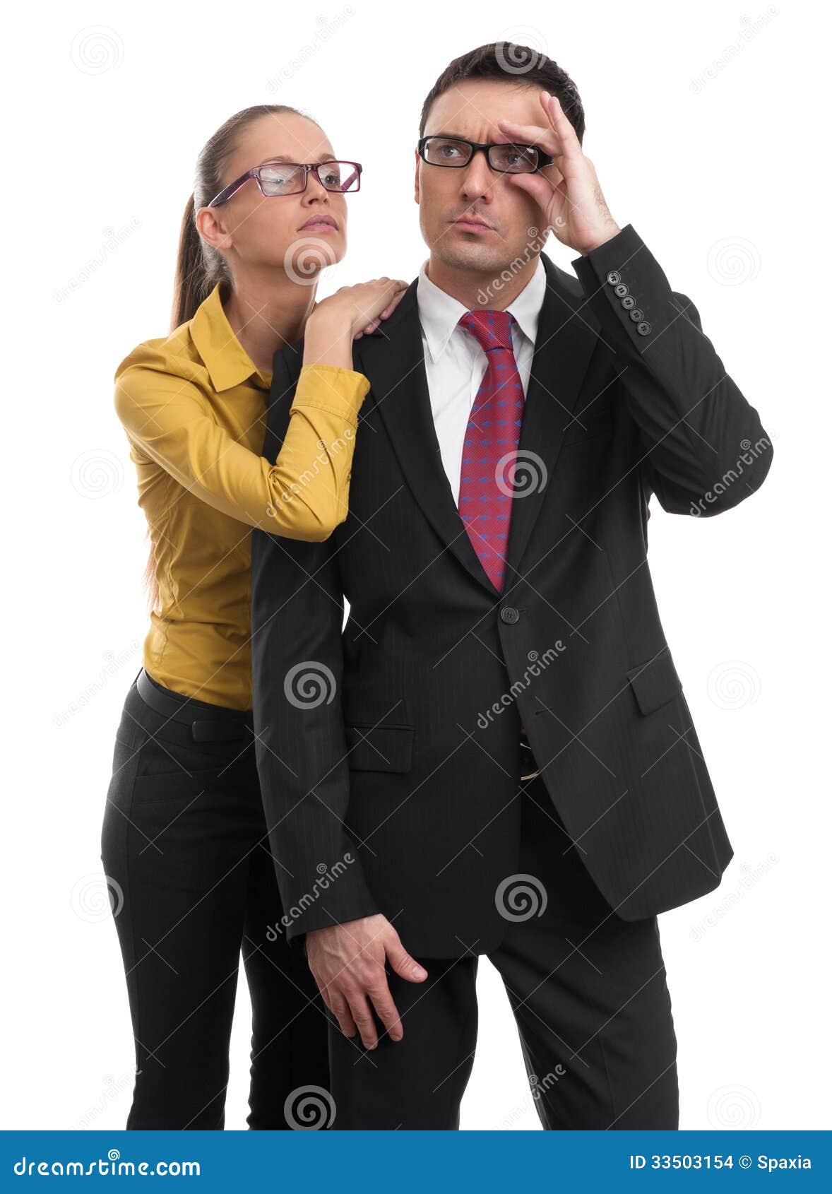 Two serious businesspeople stock photo. Image of corporate - 33503154