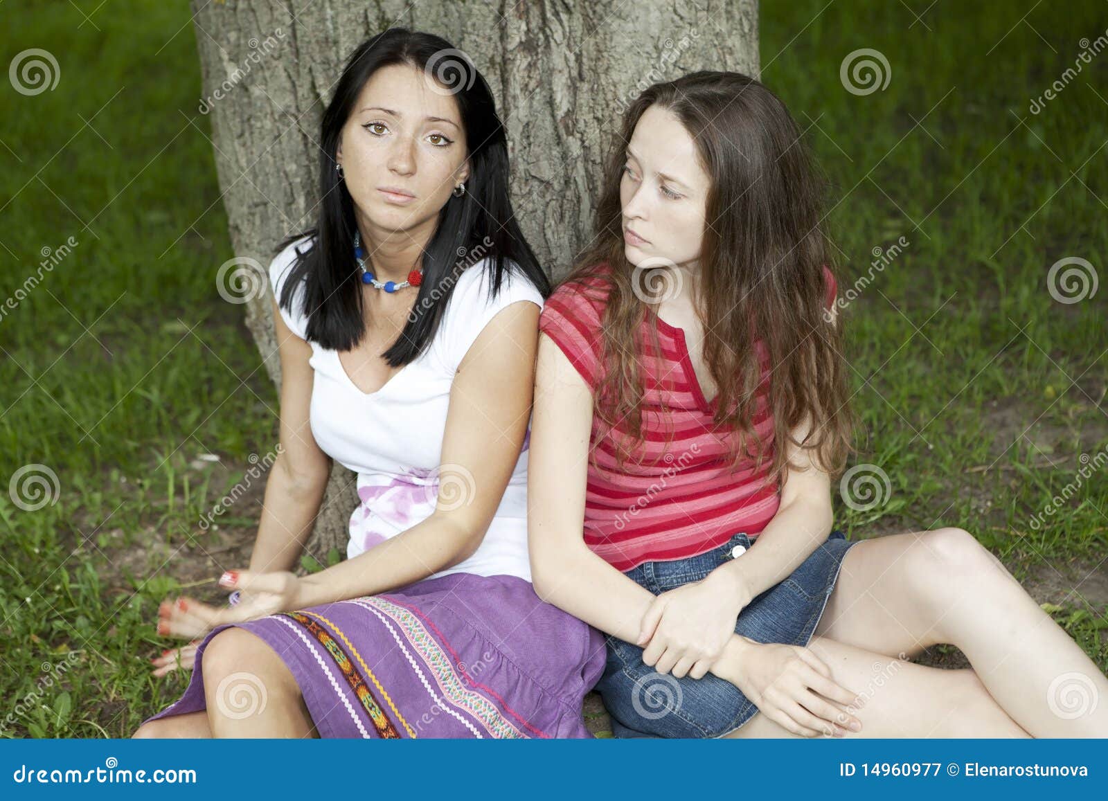 Two serious friends stock image. Image of beauty, community - 14960977